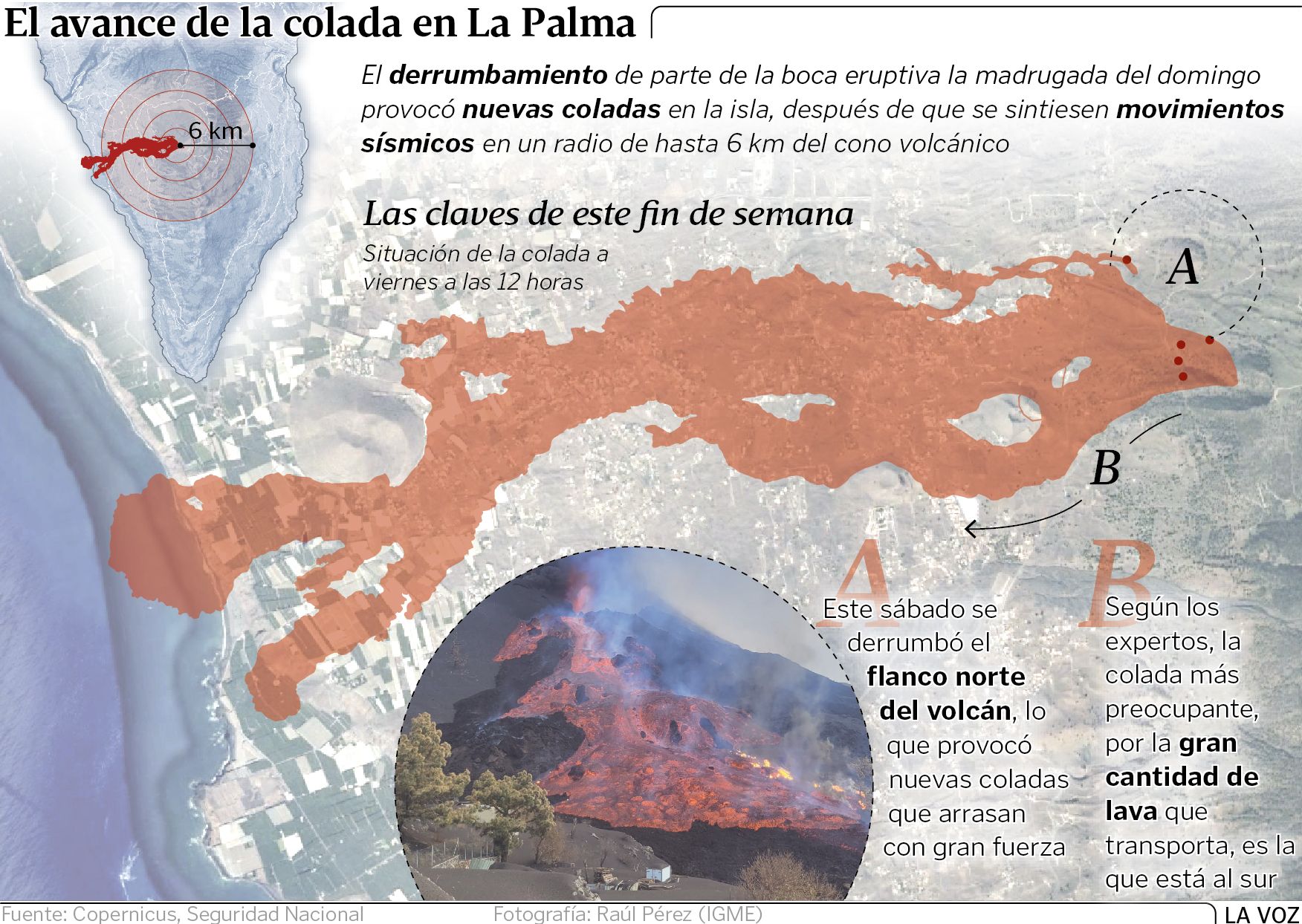 Volcán de La Palma: la nueva colada de lava arrastra rocas del tamaño ...