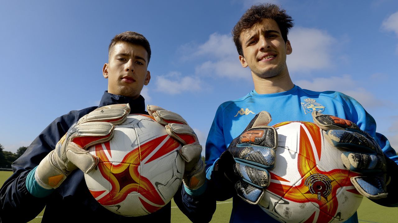 Hugo Ríos y Brais Suárez, porteros del Dépor desde el benjamín al Fabril: «Dicen que somos hermanos»