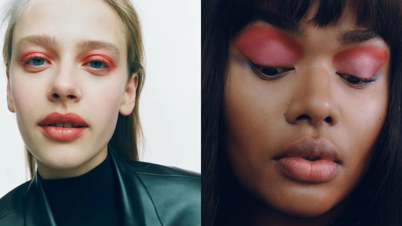 Un maquillaje de fiesta color block