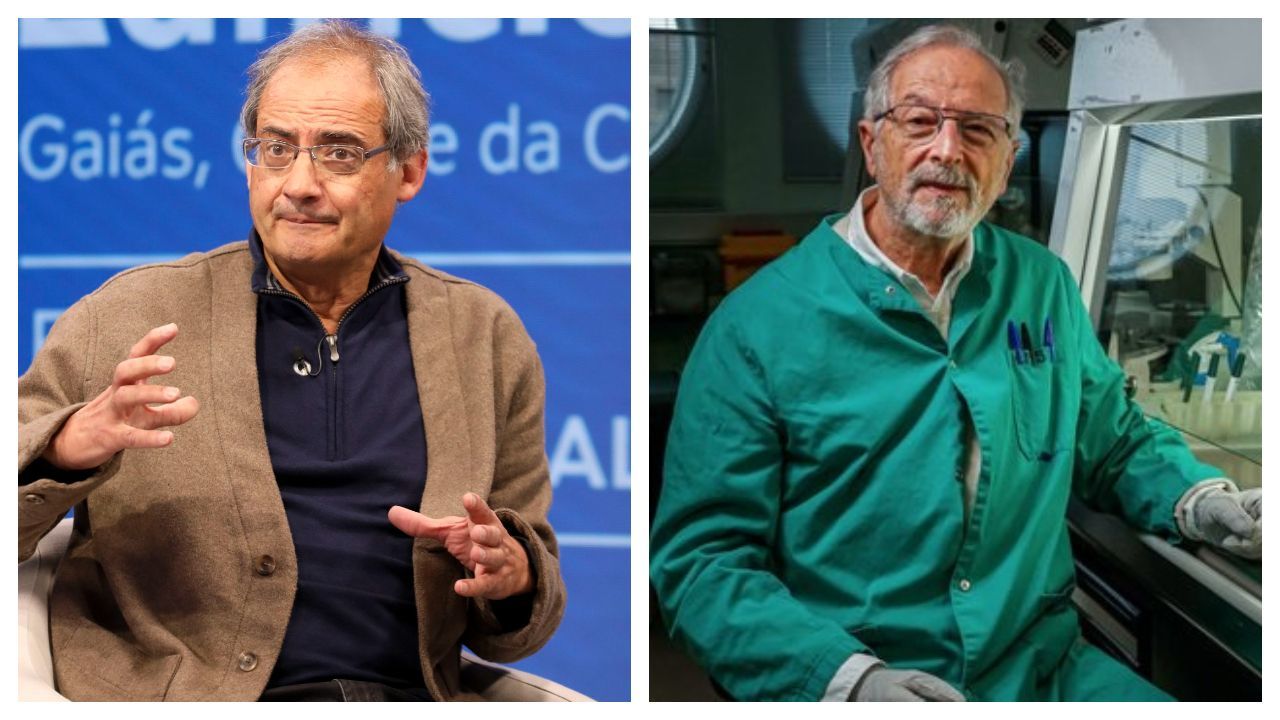 El virólogo Luis Enjuanes y el arqueólogo gallego Felipe Criado, entre ...