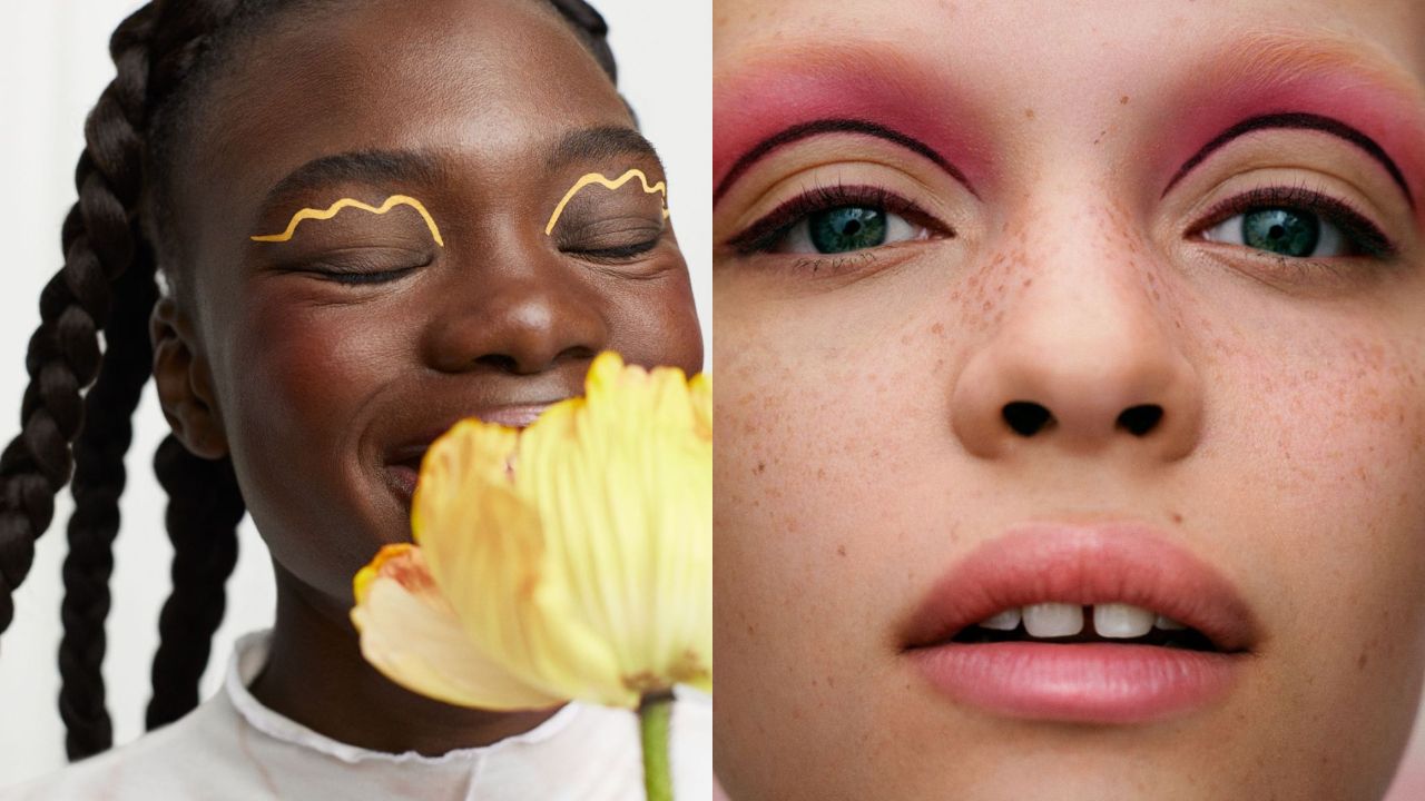 Un maquillaje de fiesta color block