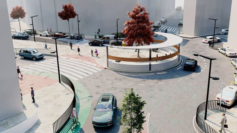 Así es la rotonda que Cs propone en la Fonte dos Ranchos