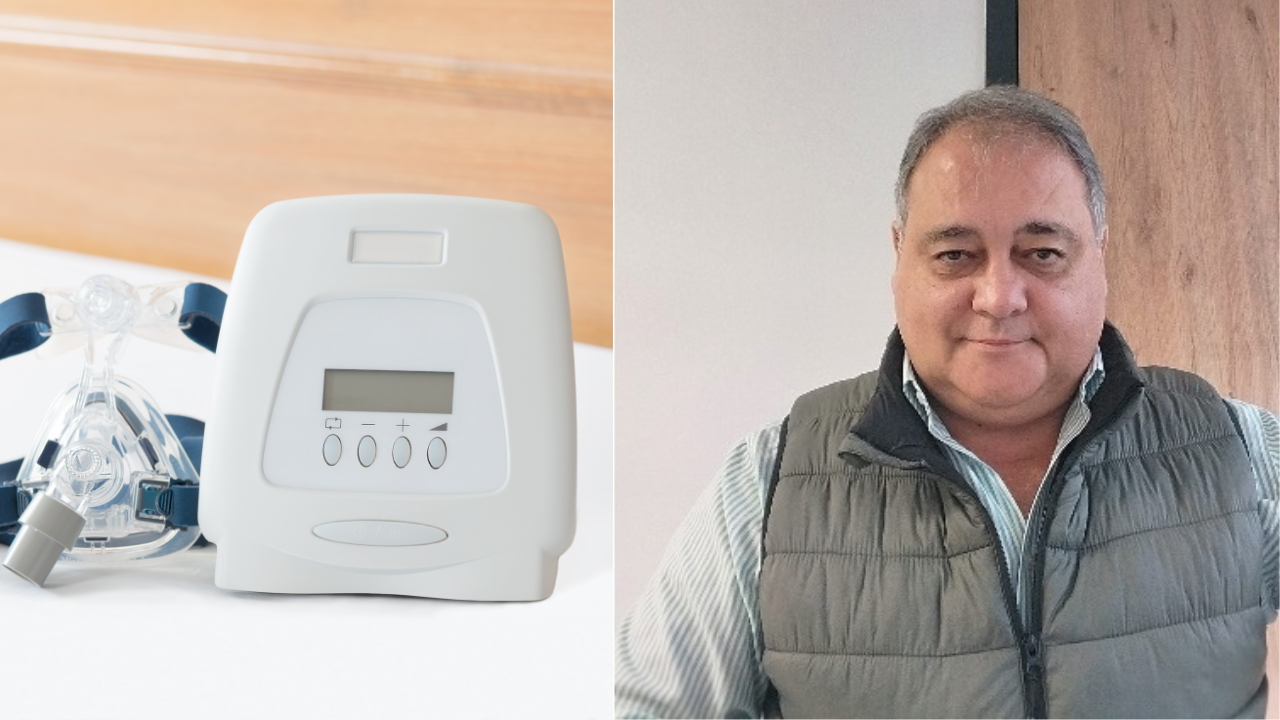 Ginés Sabater, paciente de apnea: «Gracias al uso del CPAP, estoy vivo»