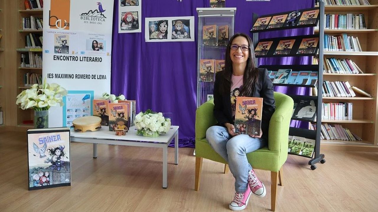 María Canosa, na recta final do Mes do Libro do instituto de Baio