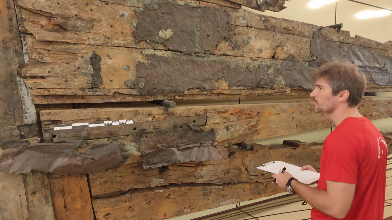 Drones para documentar la roda y el codaste de la Fragata Magadalena