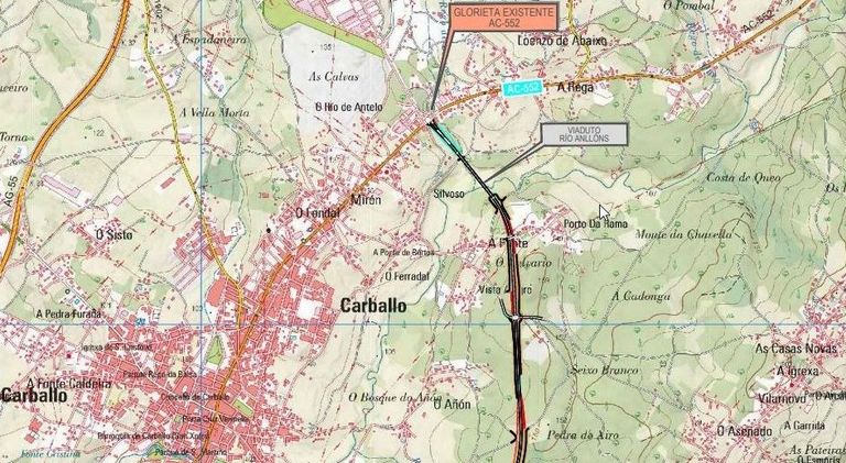 La primera fase de la variante de Carballo medirá 3,6 kilómetros