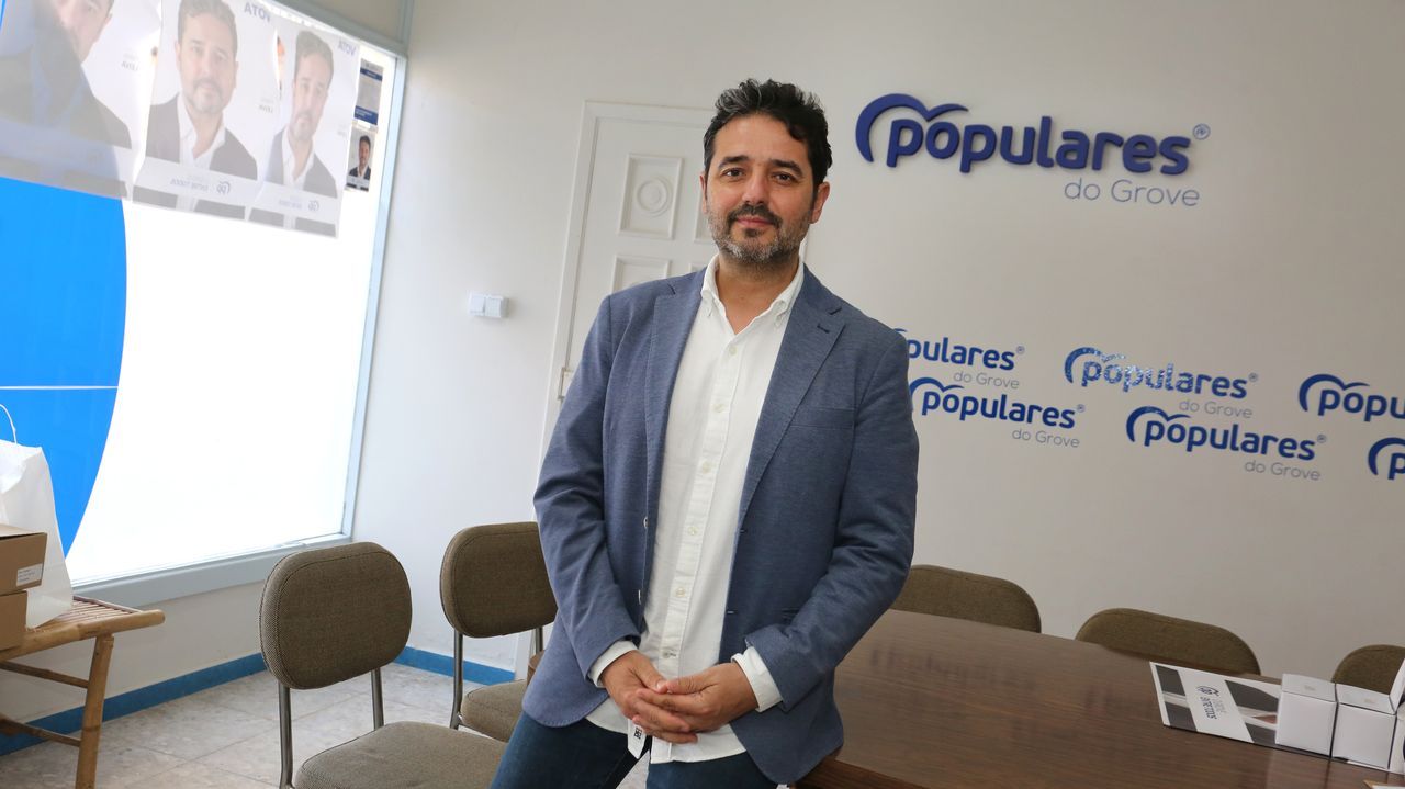 Pablo Leiva, candidato do PP no Grove: «O centolo, sempre macho»