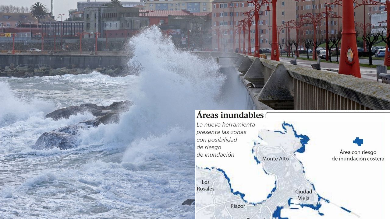 A Coruña, «tierra de riesgo» por el aumento del nivel del mar: estas ...