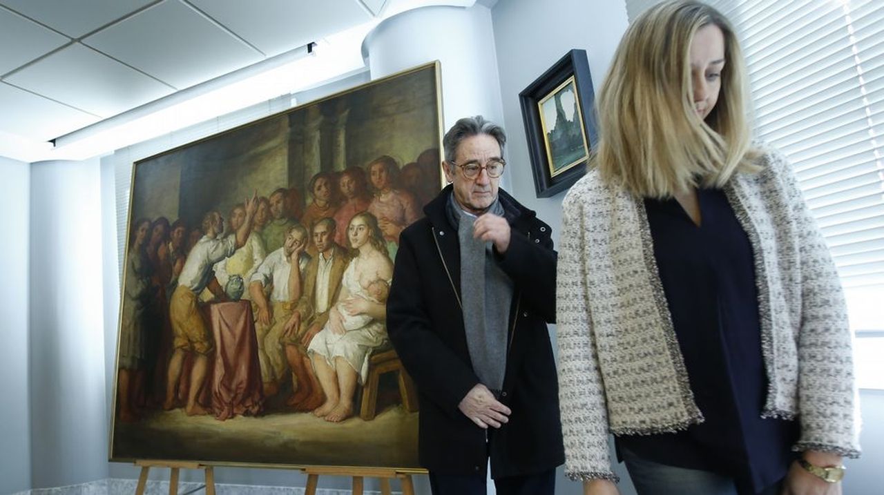 La pintura de Isaac Díaz Pardo «O discurso», de la diputación coruñesa ...