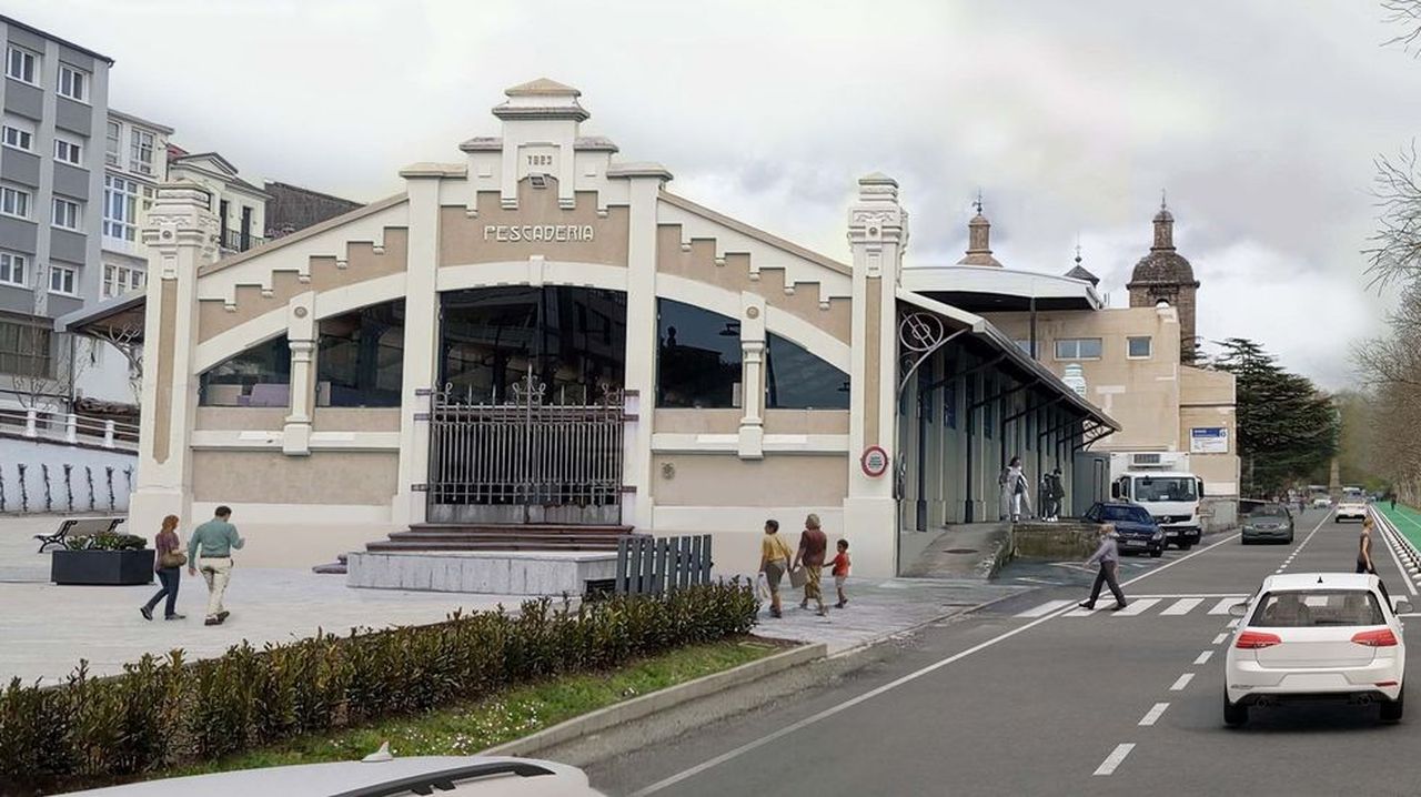 Contratado el pintado de la Pescadería de Ucha que cambiará su tono ...